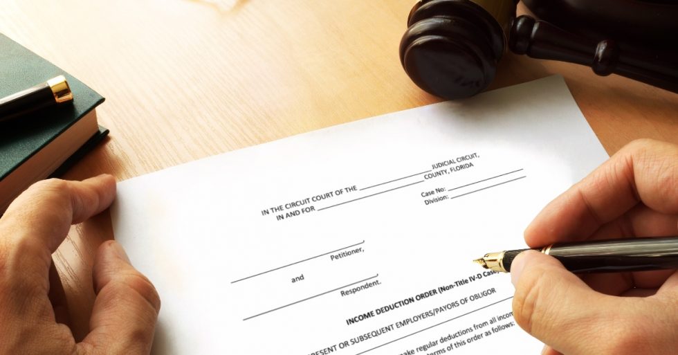 Income Deduction Orders for Child Support in Florida